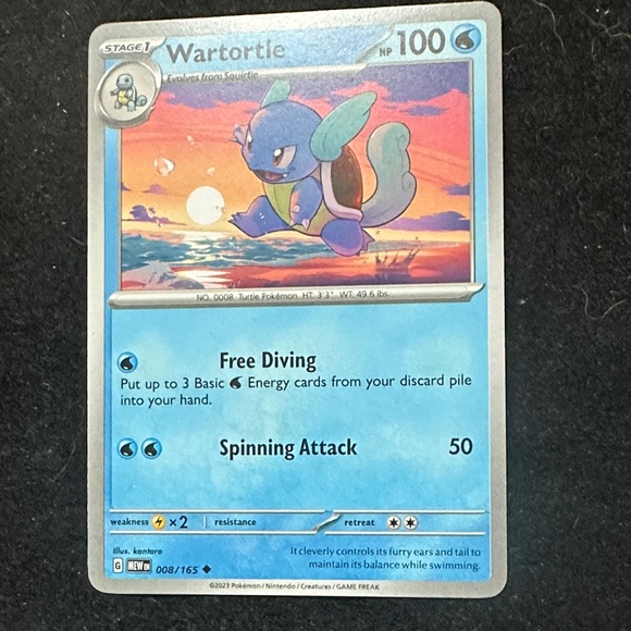 Pokemon | Toys | Pokemon Wartortle Trading Card Blue And Purple | Poshmark